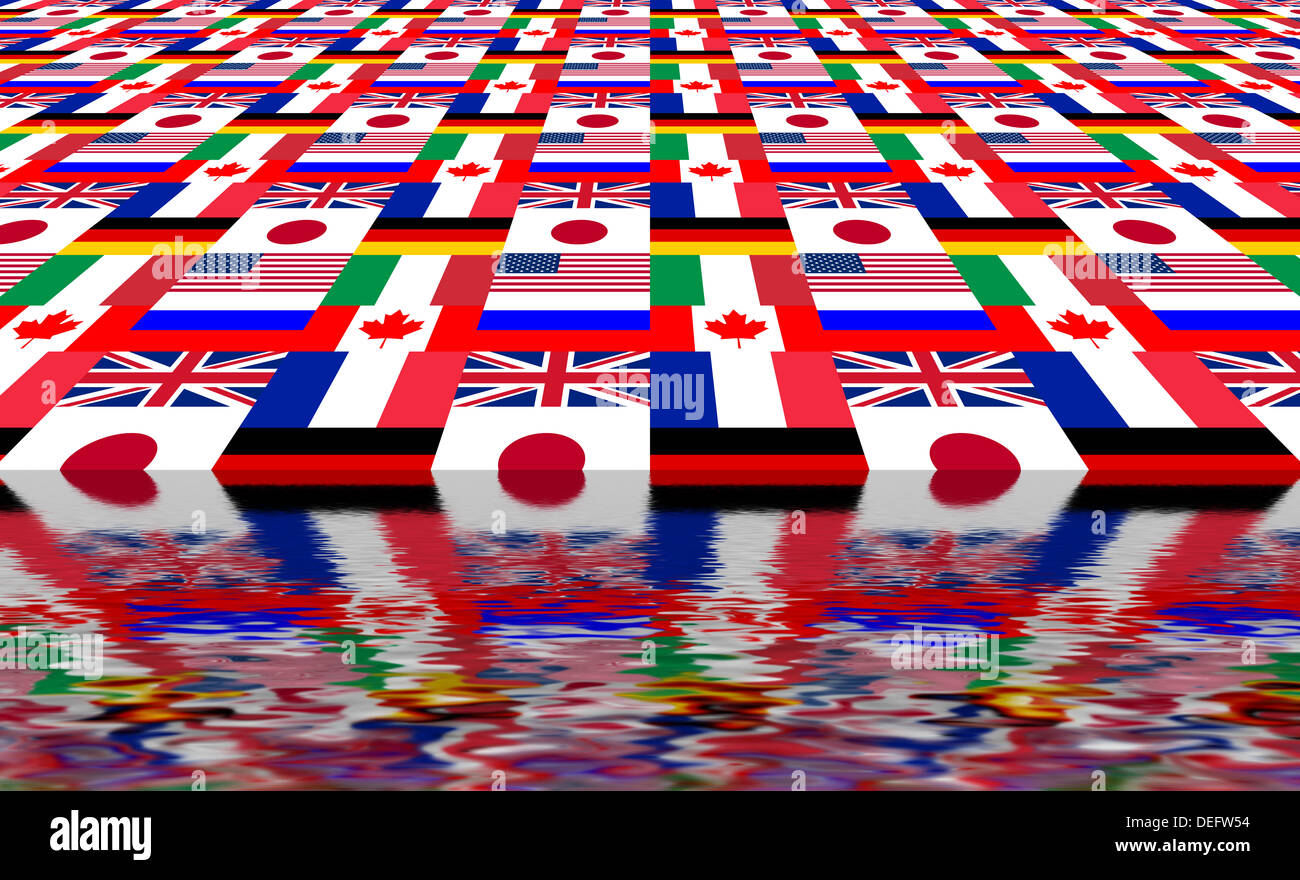 National flags of the G8 countries Stock Photo - Alamy