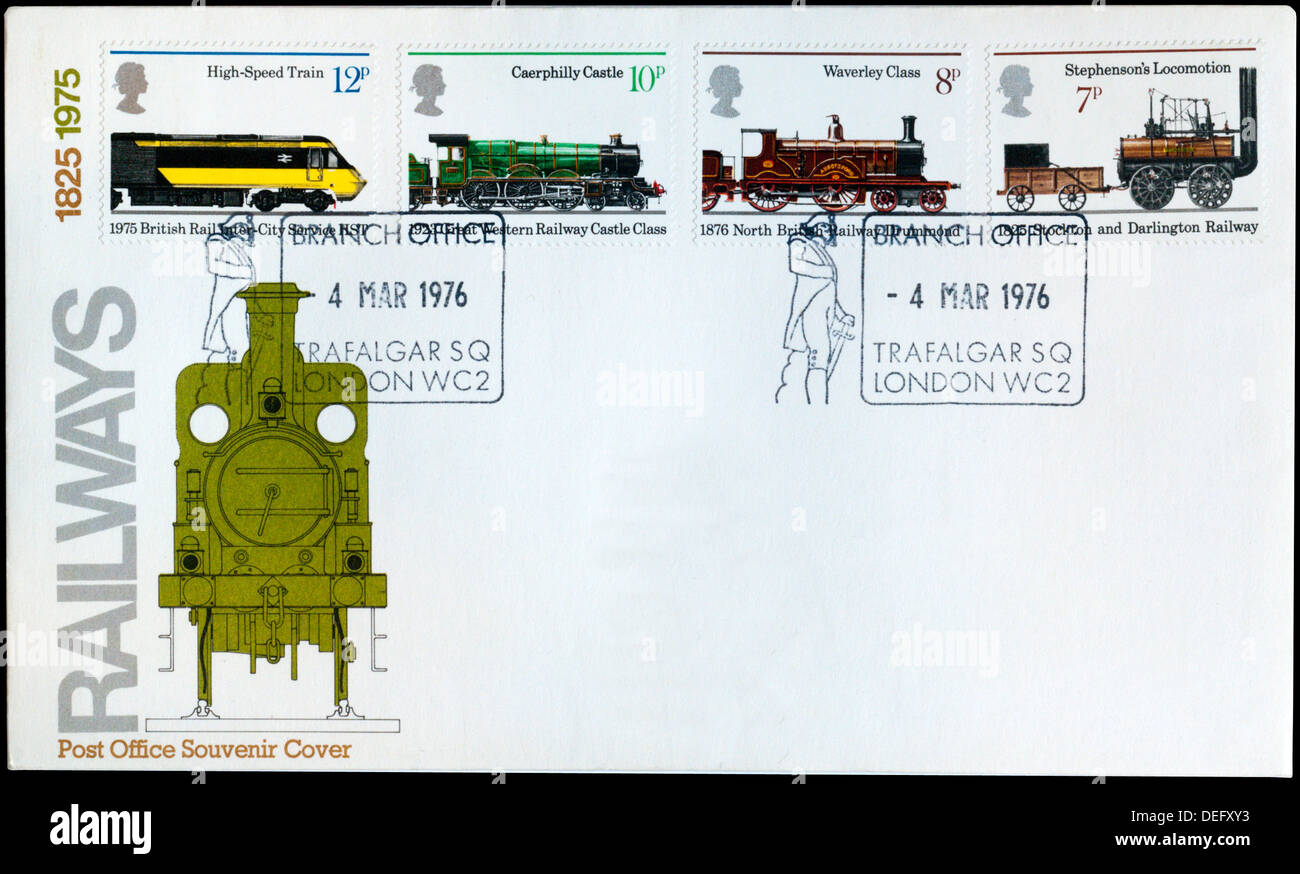 Post Office Souvenir Cover celebrating British Railways 1825 - 1975 ...