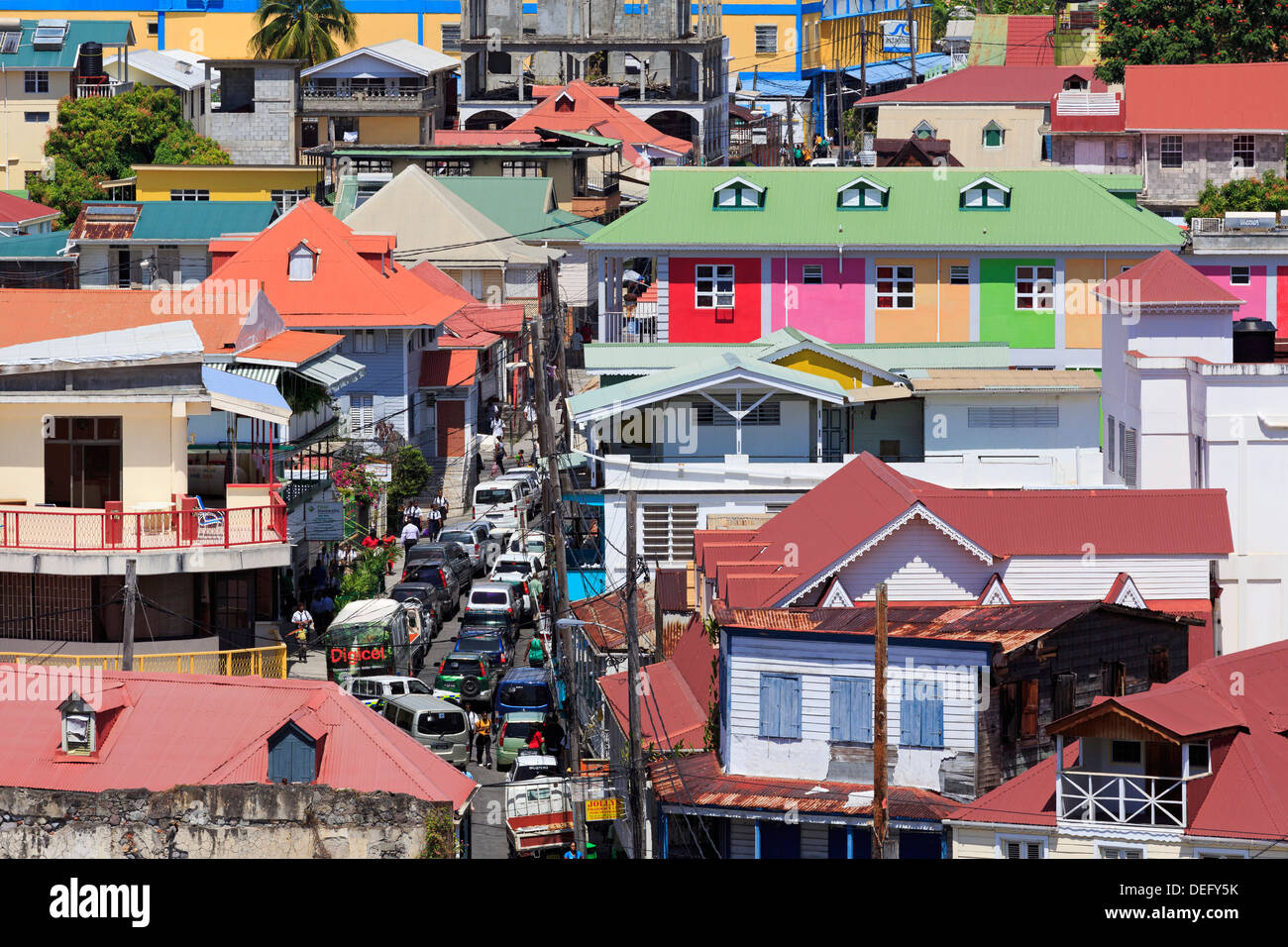 Elevated view roseau town dominica hi-res stock photography and images ...
