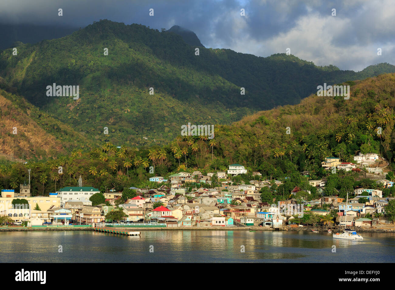Town of Soufriere, St. Lucia, Windward Islands, West Indies, Caribbean ...