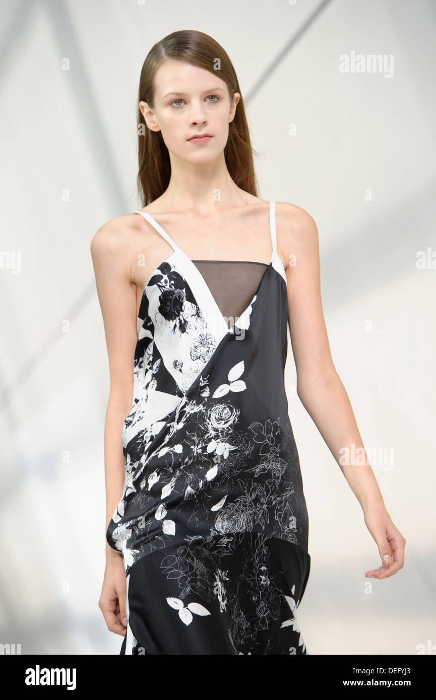 A model wears a design created by Preen by Thornton Bregazzi during ...