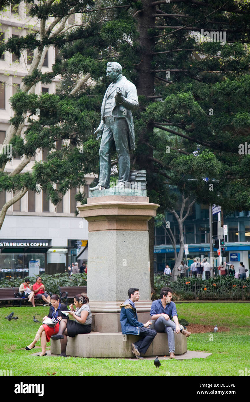 John Dunmore Lang Statue in Wynyard Park he was a Presbyterian and was ...