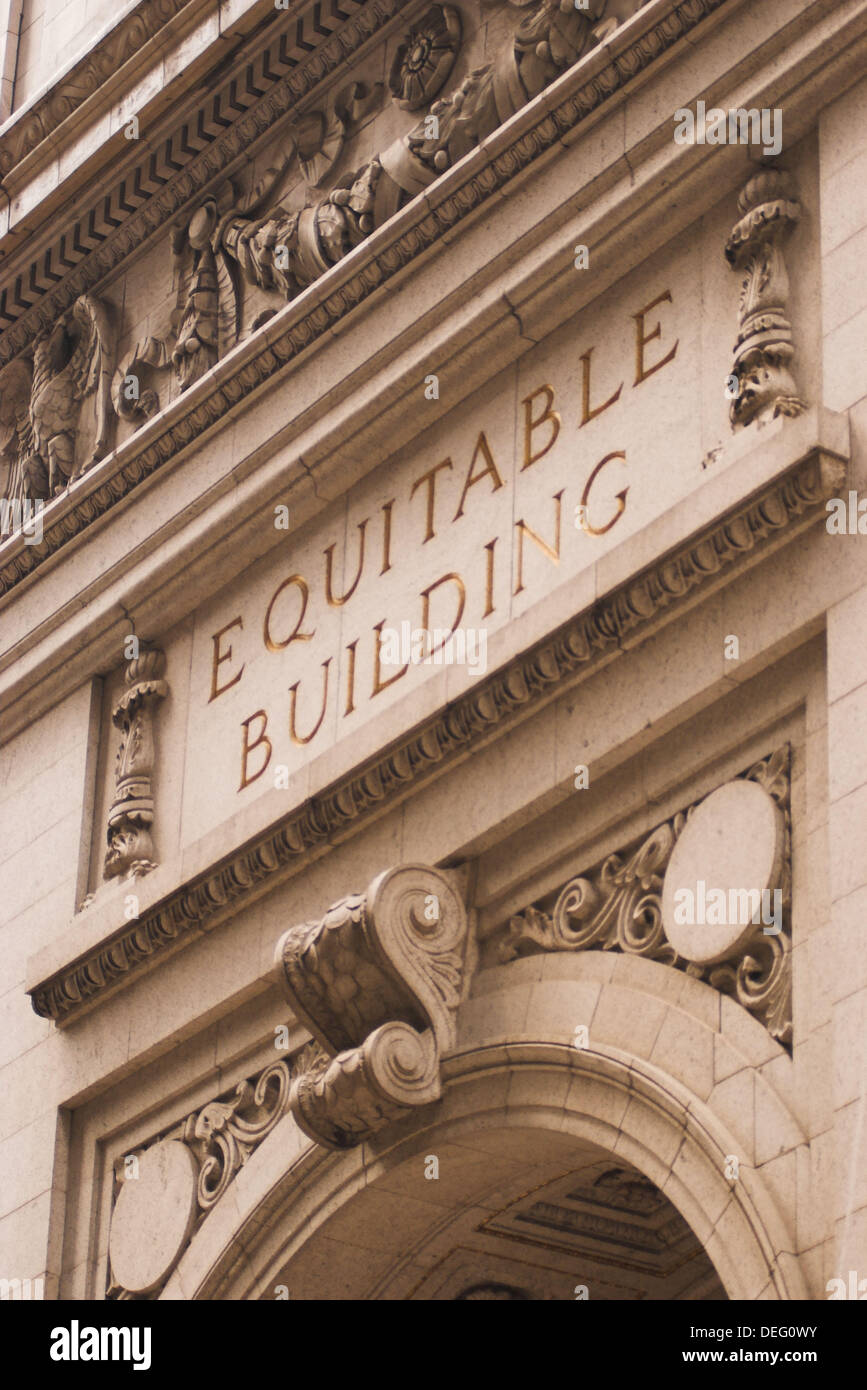 Decorated Facade Of The Equitable Building New York City New York
