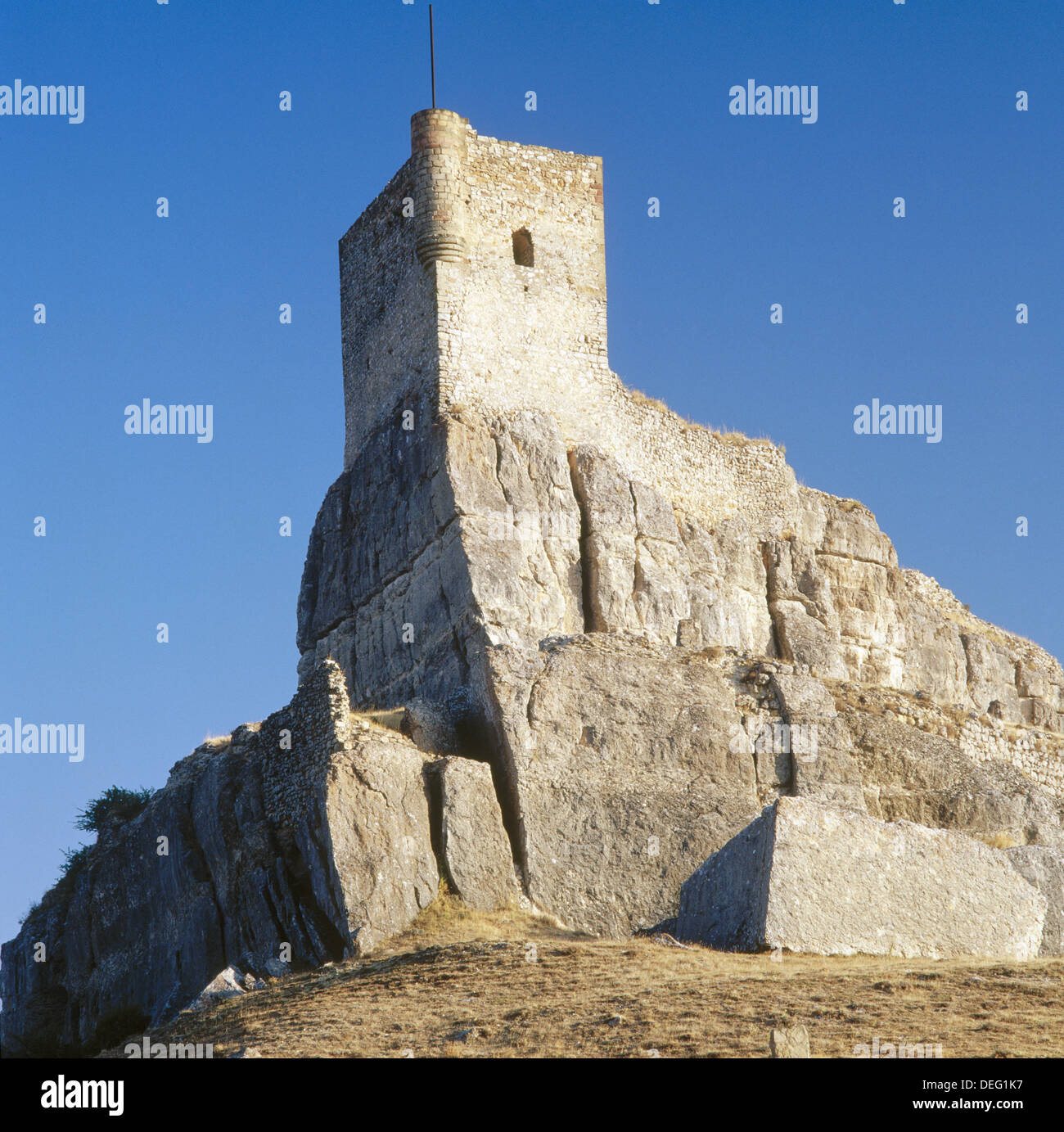 Castle, Atienza. Ruta del Cid, Guadalajara province, Castilla-La Mancha ...