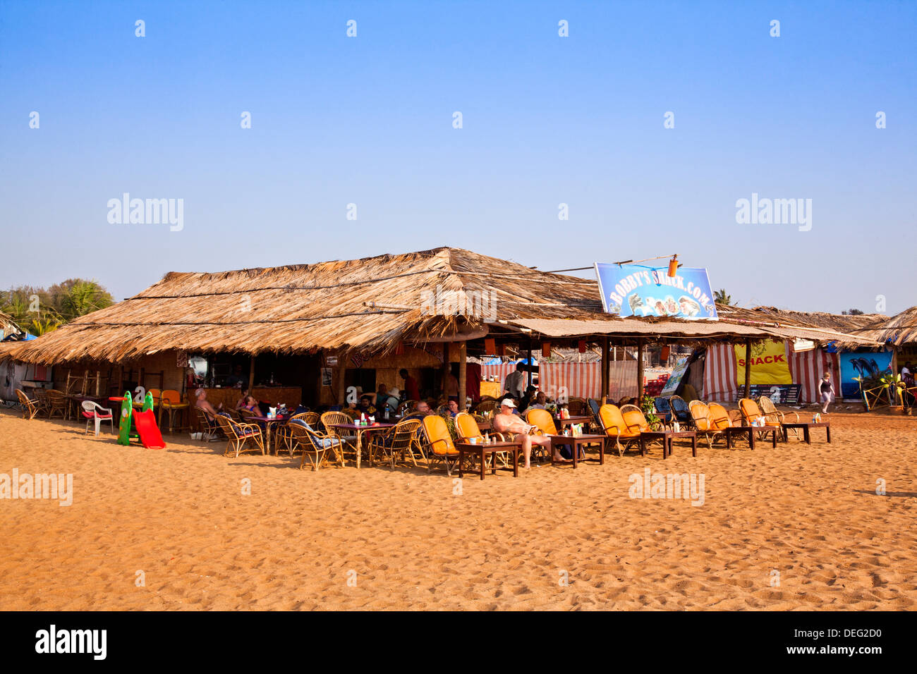 Restaurant on the beach, Bobby's Shack, Beach Road, Candolim, Bardez ...