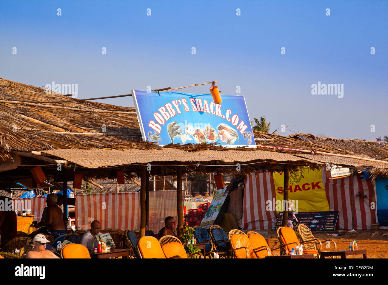 Restaurant on the beach, Bobby's Shack, Beach Road, Candolim, Bardez ...
