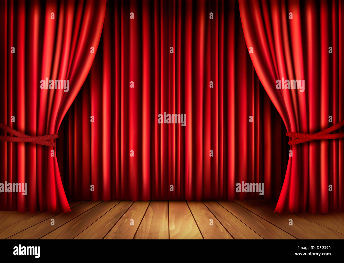 Red Velvet Curtain Vector
