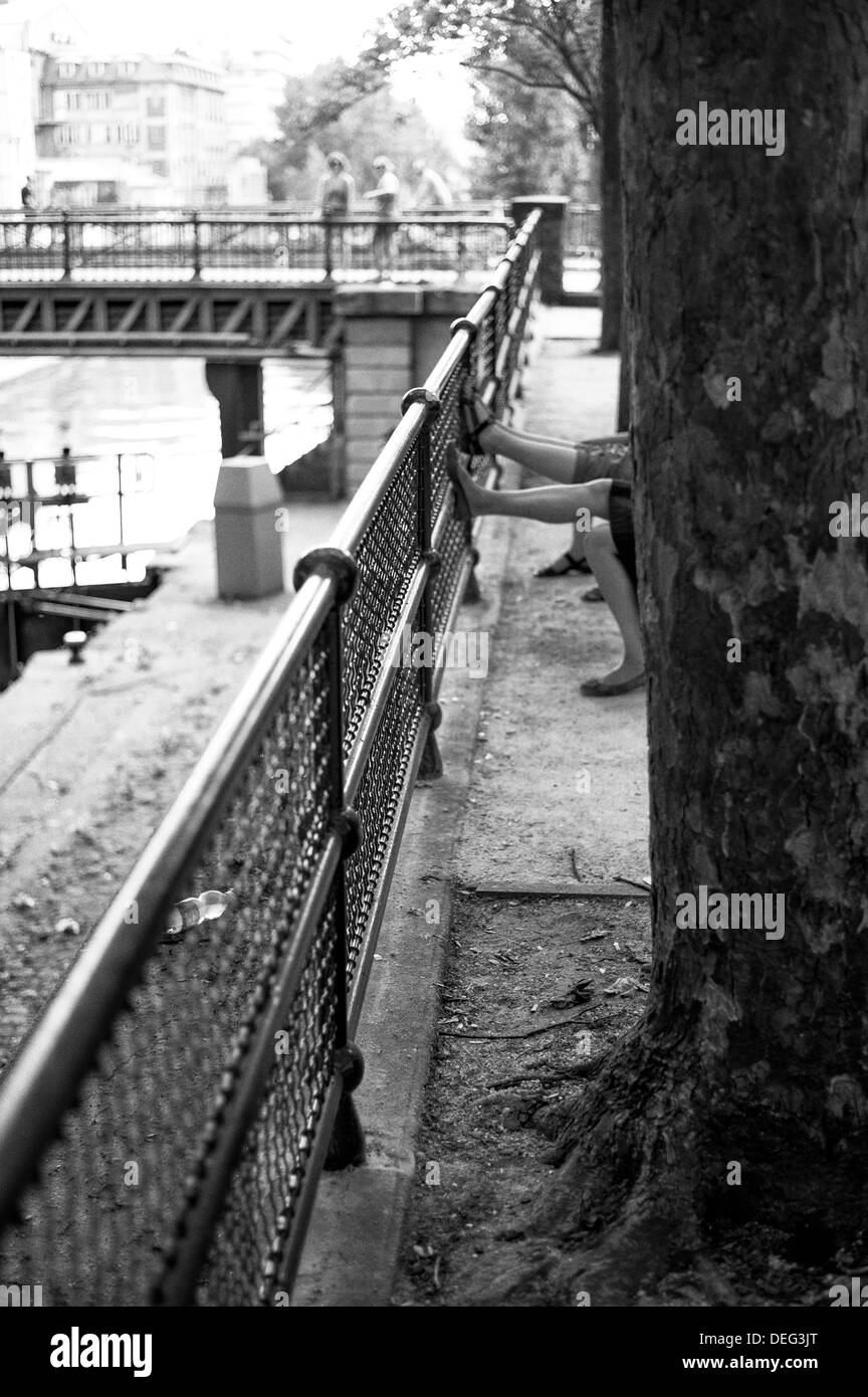 Relaxing on water in Black and White Stock Photos & Images - Alamy