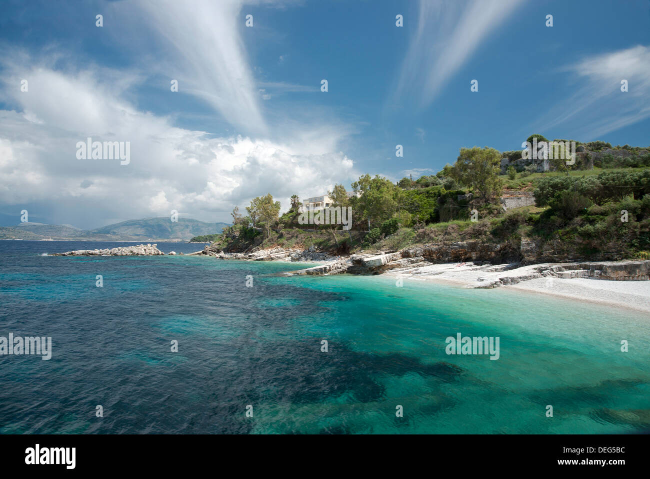 Unusual cloud formation over Kalamiones Beach near Kassiopia, northeast ...