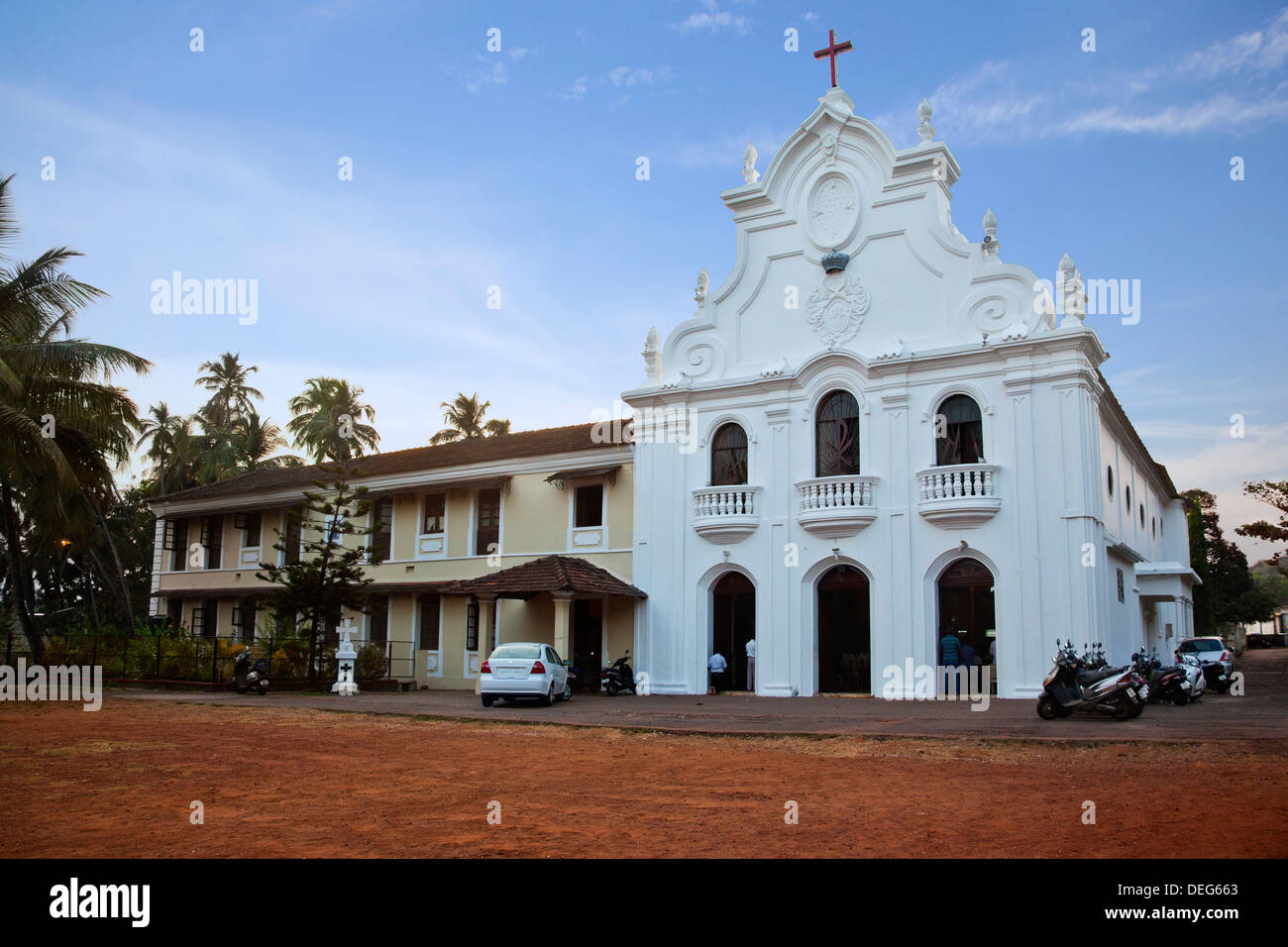 Facade of a church, Church of Our Lady of Miracles, Mapusa, North Goa ...