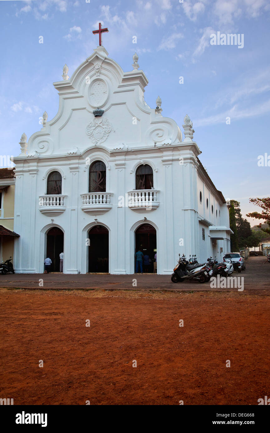 Facade of a church, Church of Our Lady of Miracles, Mapusa, North Goa ...