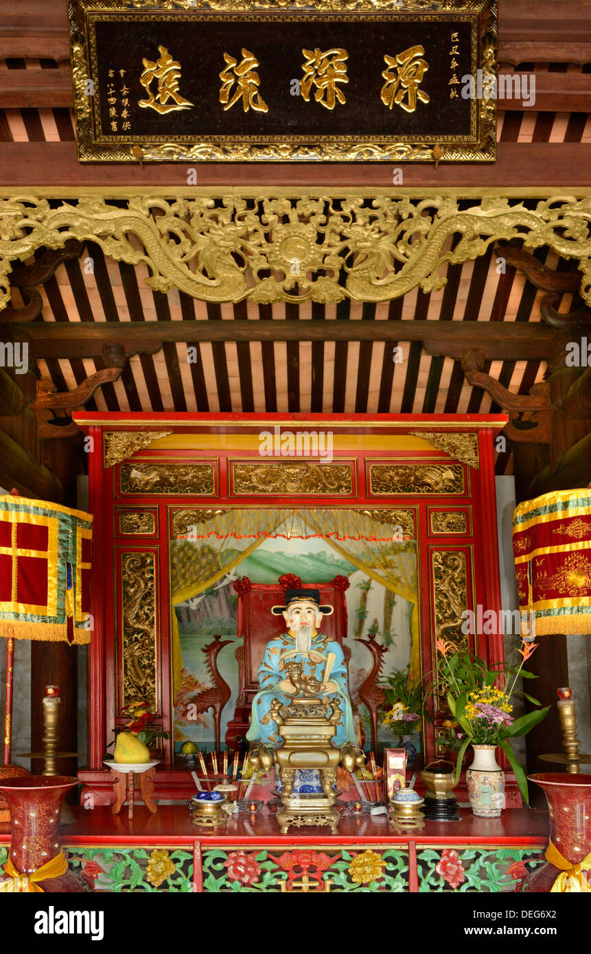 Confucius, Quan Cong temple, Hoi An, Vietnam, Indochina, Southeast Asia ...