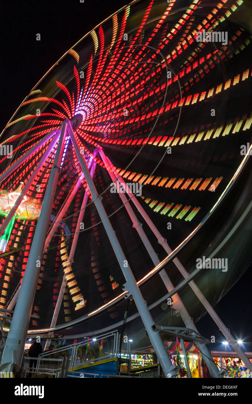 Lighted Ferris Wheel in infield at Daytona International Speedway during the 2012 Rolex 24 at ...