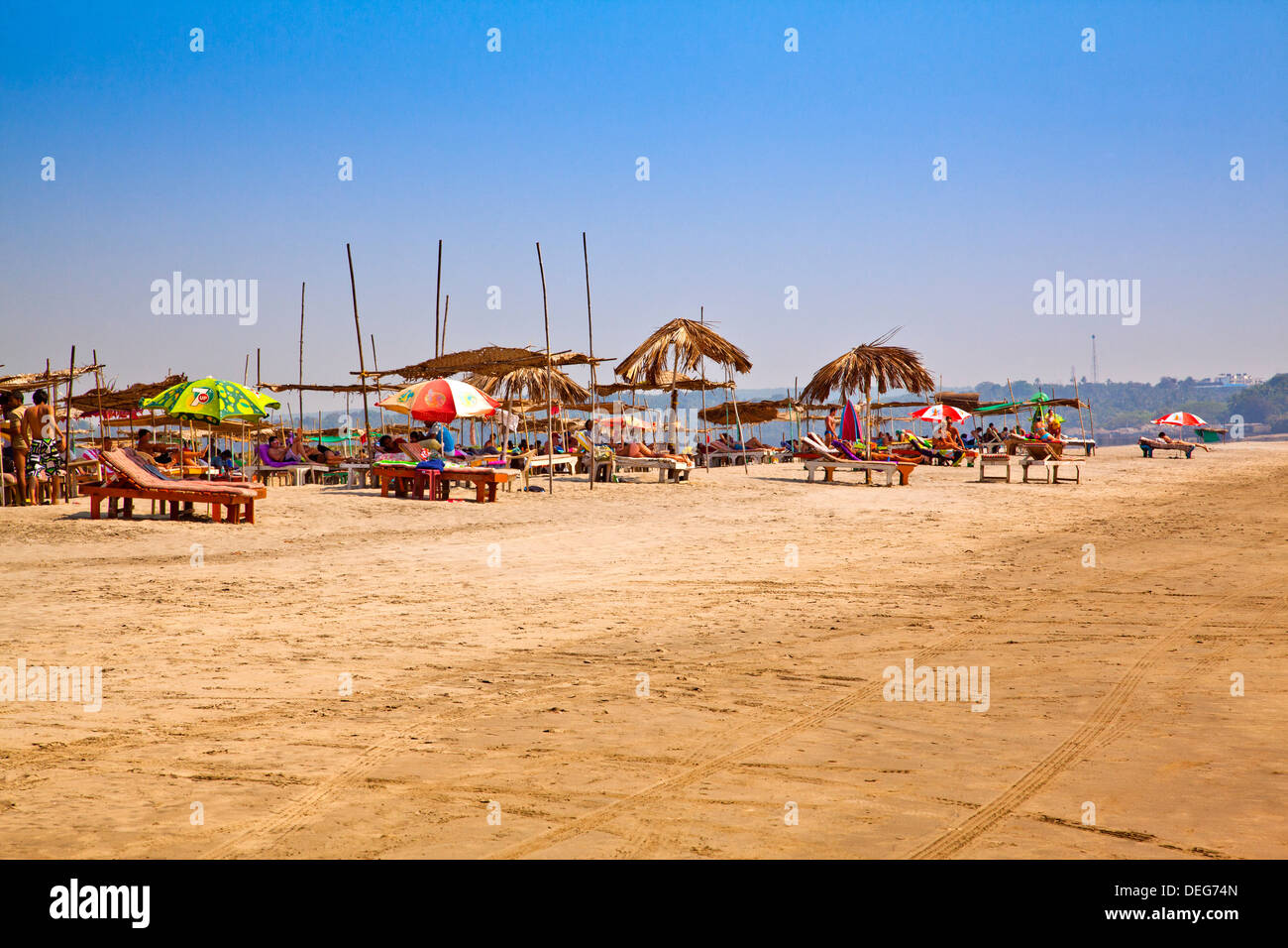 Tourists on the beach, Morjim, North Goa, Goa, India Stock Photo - Alamy