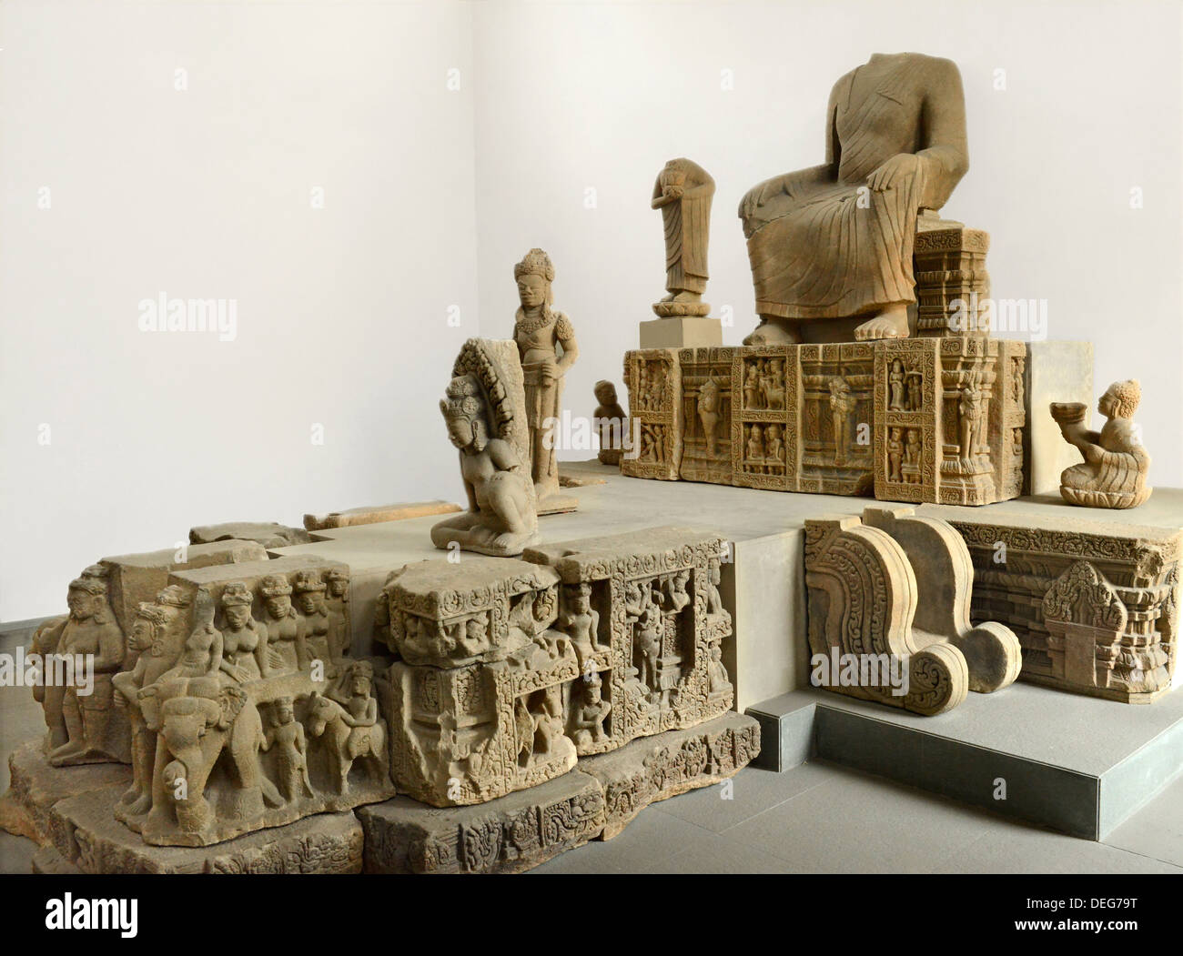 Dong Duong Pedestal, Cham art, Cham Museum, Danang, Vietnam, Indochina ...