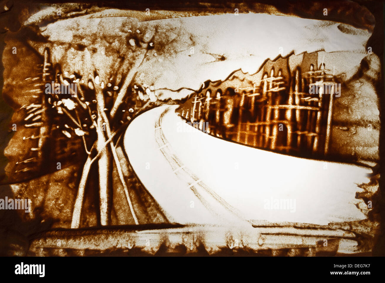 Two track road in sand hi-res stock photography and images - Alamy