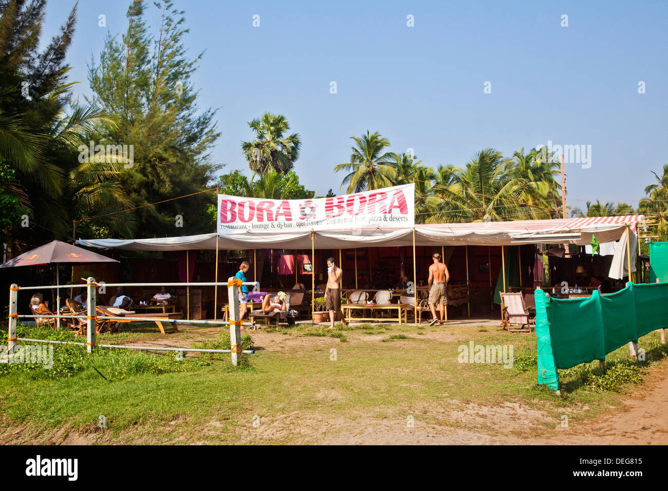 Bora Bora Restaurant, Vagator, North Goa, Goa, India Stock Photo - Alamy