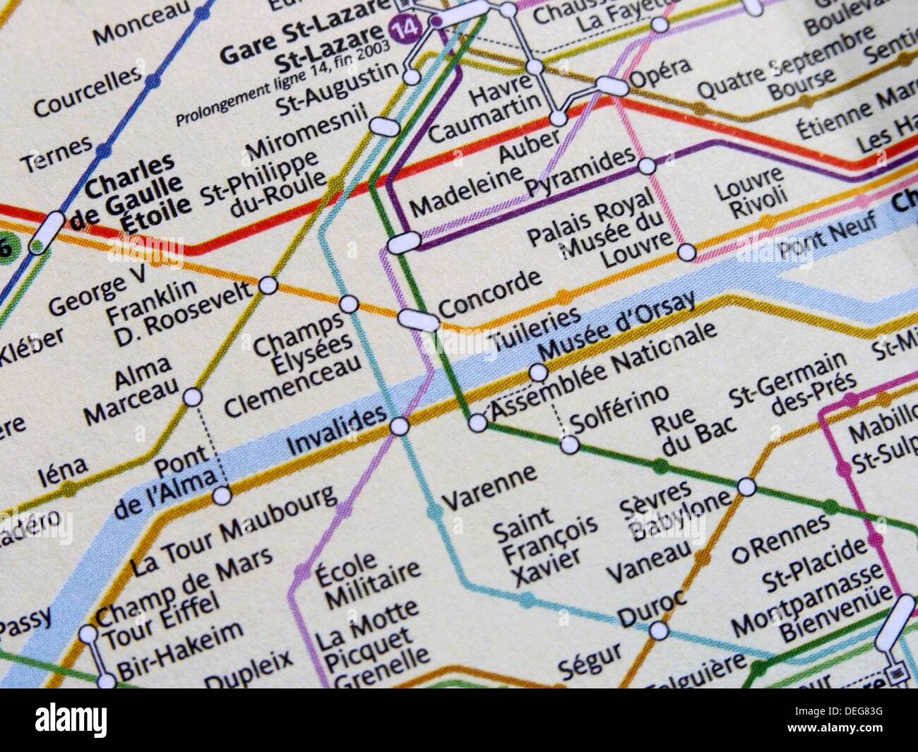 Subway Map Paris High Resolution Stock Photography and Images - Alamy