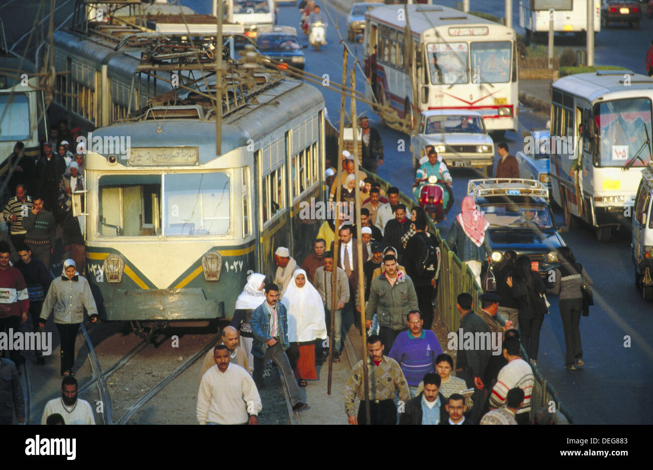 Tram tramway cairo egypt hi-res stock photography and images - Alamy
