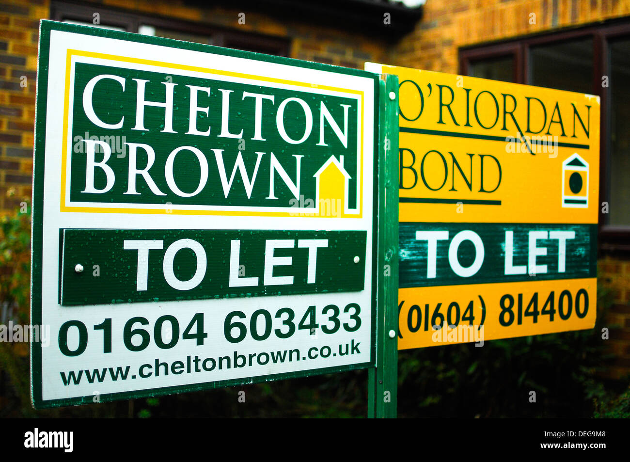 Estate agents House for let sign Stock Photo - Alamy