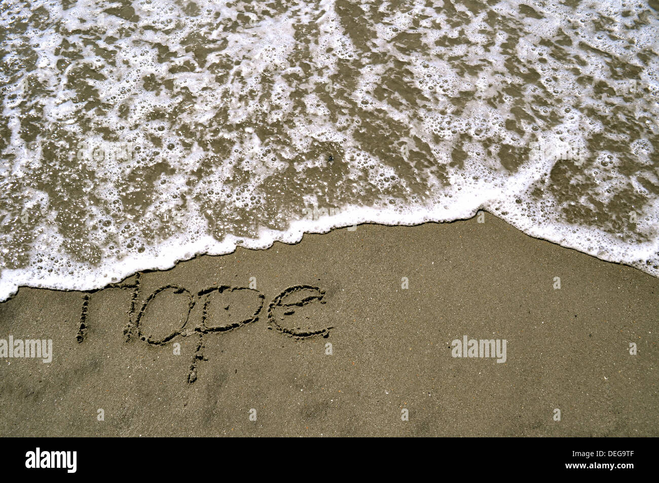 Hope in the sand Stock Photo - Alamy