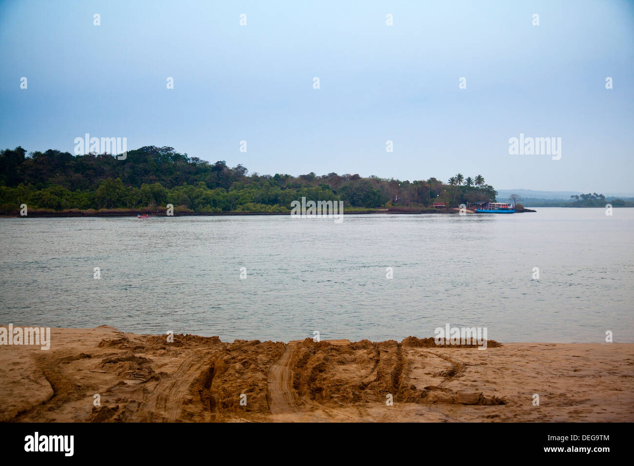 View of the Mandovi River, North Goa, Goa, India Stock Photo - Alamy