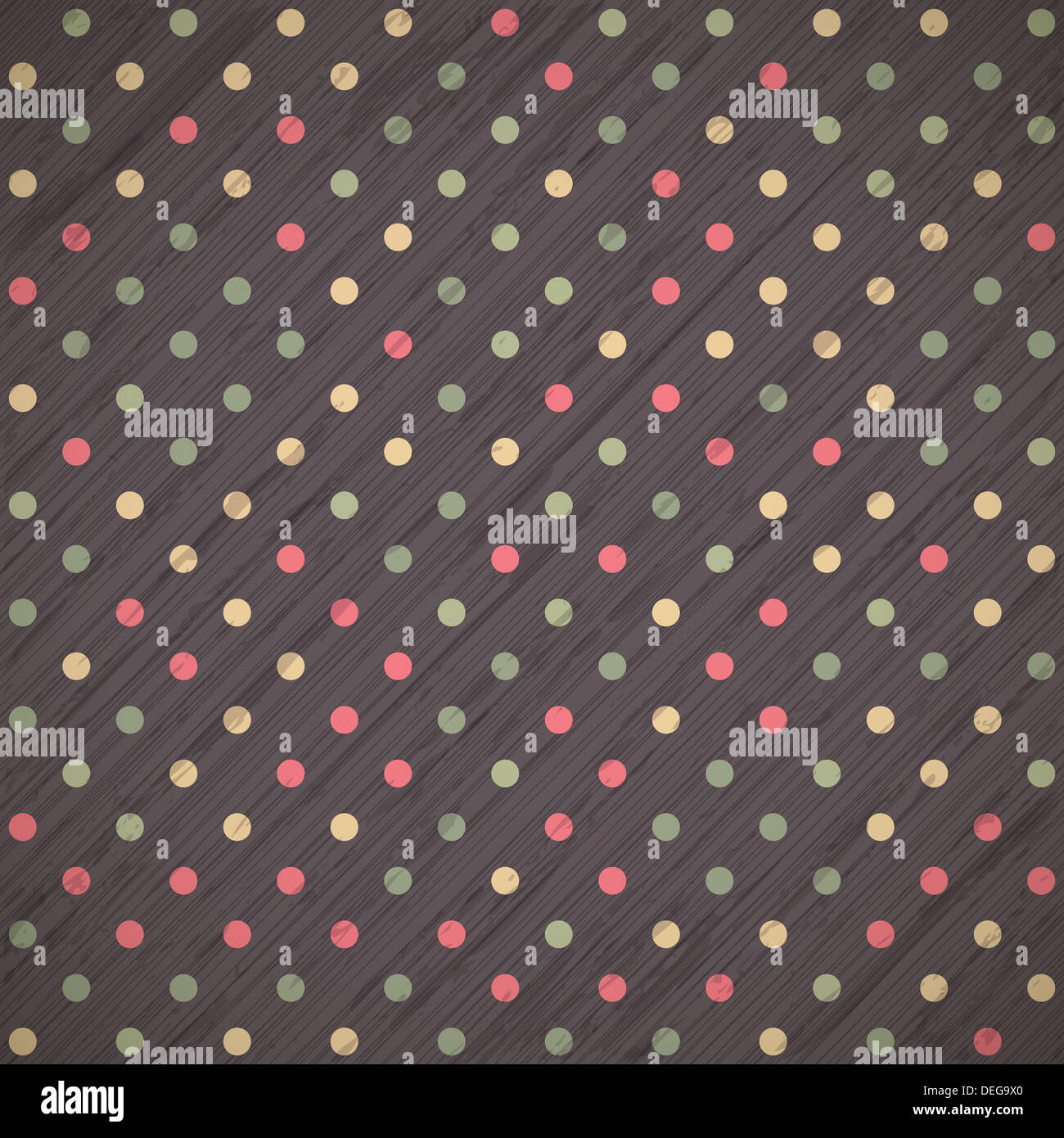 grunge vintage retro background with polka dots, vector illustration ...