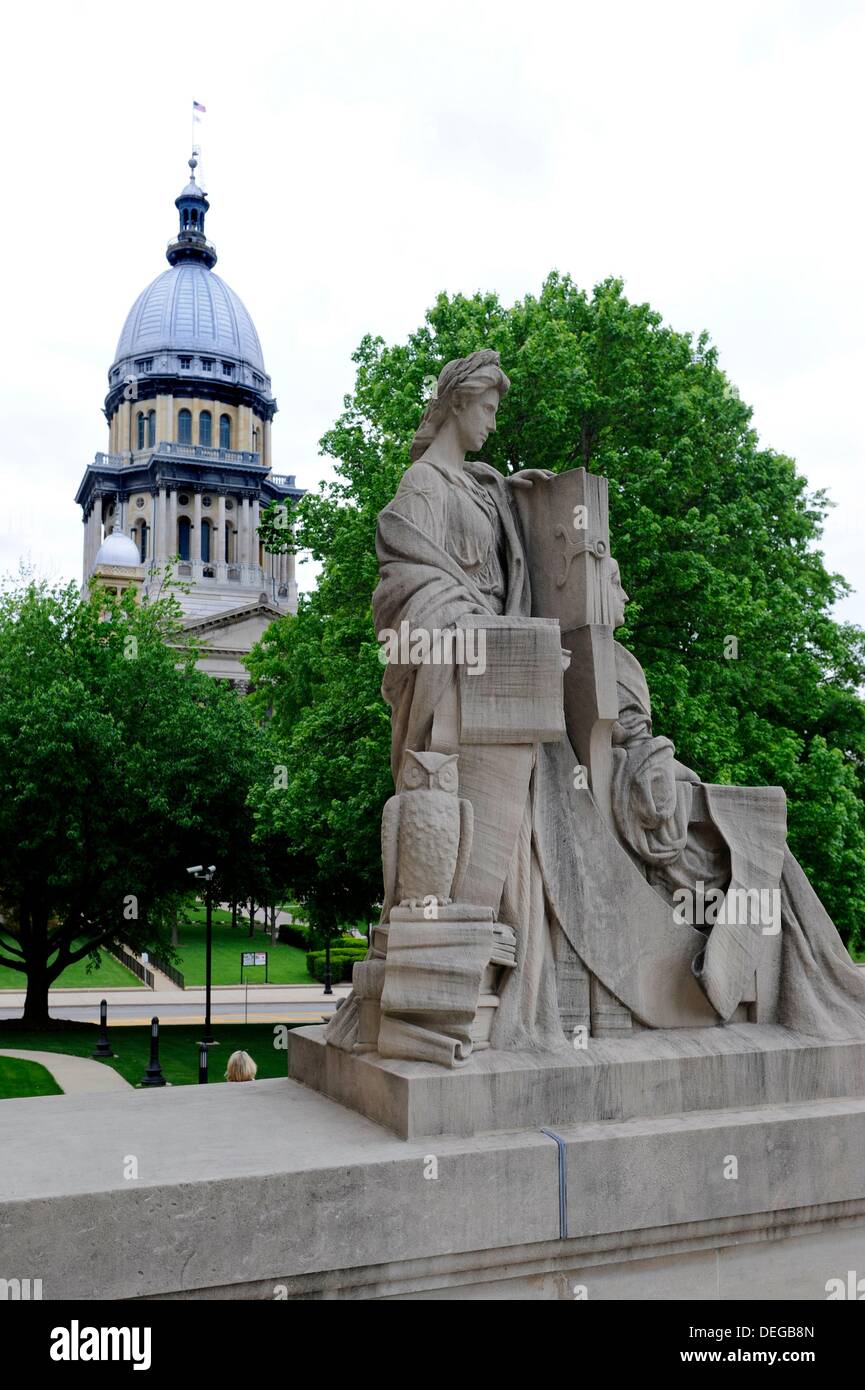 The construction of the statue of abraham lincoln hi-res stock ...