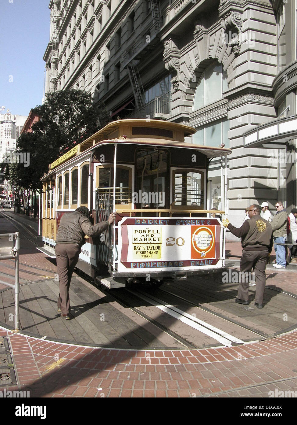 Cable car turn around San Francisco. USA Stock Photo - Alamy