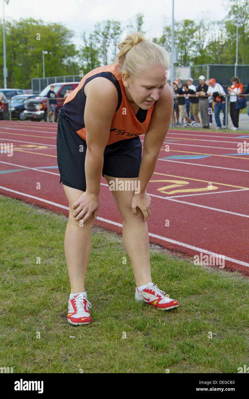 Exhausted athlete after race hi-res stock photography and images - Alamy