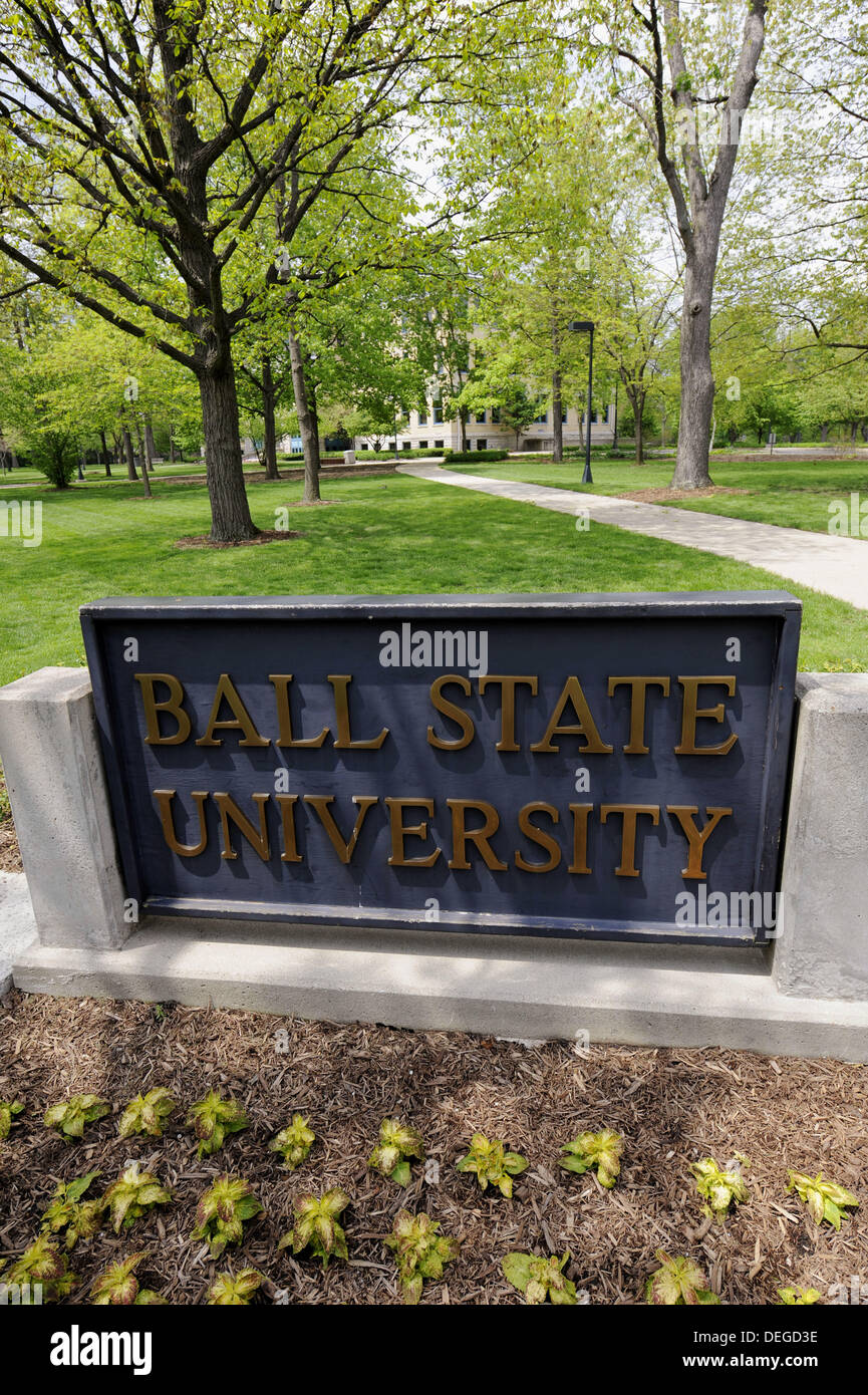 Administration Or Old Main Building At Ball State University In The