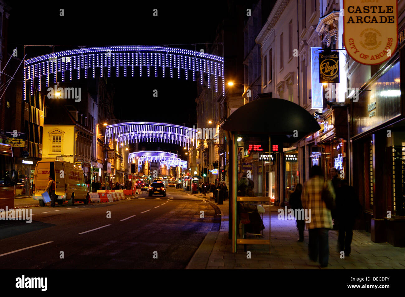 City center of in winter, Cardiff, Wales, UK Stock Photo - Alamy