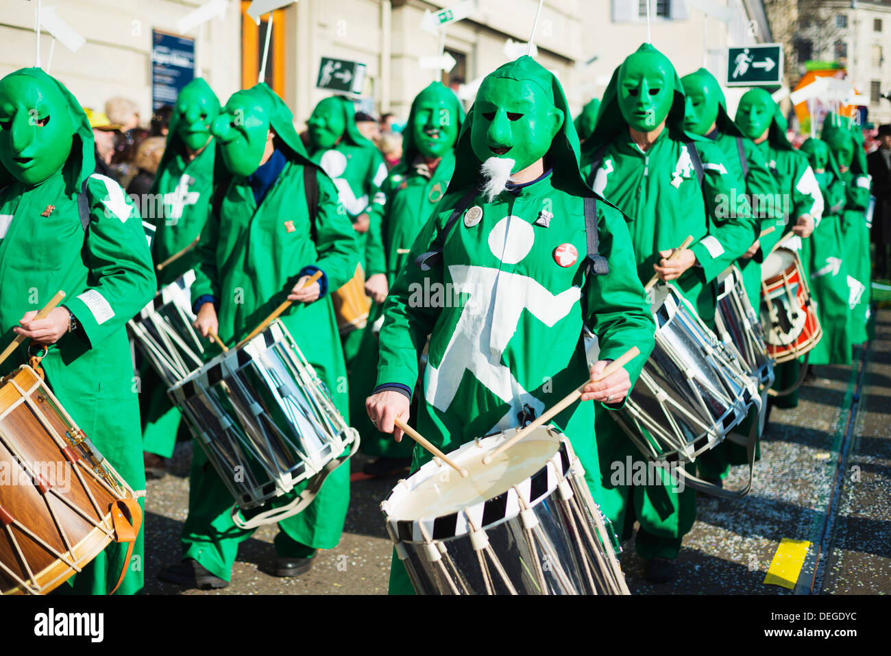 Fasnact spring carnival parade, Basel, Switzerland, Europe Stock Photo ...