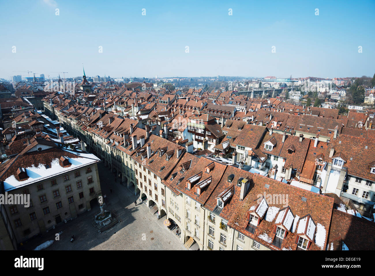 City view from Berner Munster, Bern, Switzerland, Europe Stock Photo ...