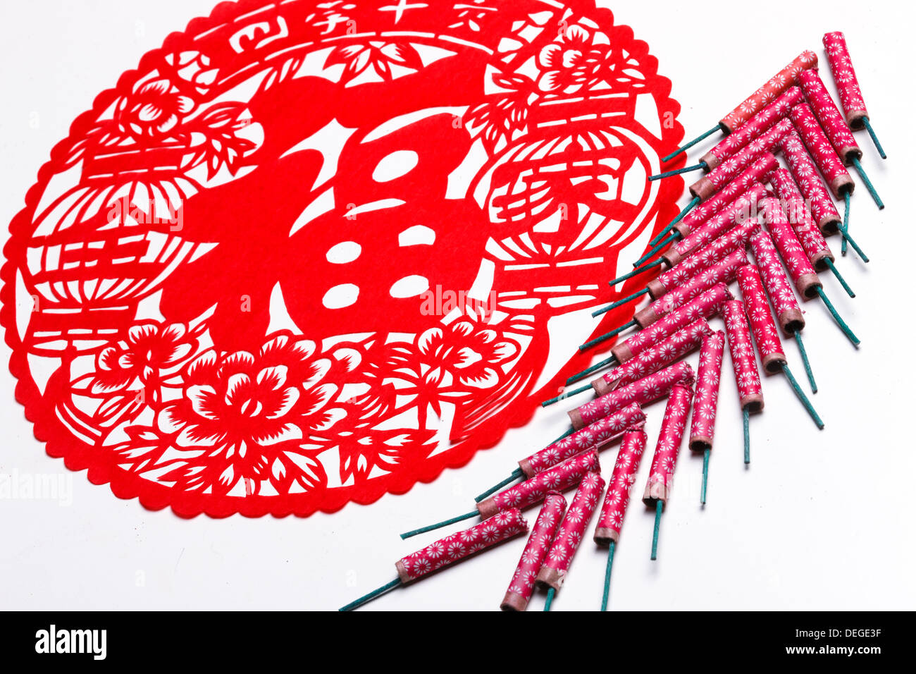 Happiness character and firecracker Stock Photo - Alamy