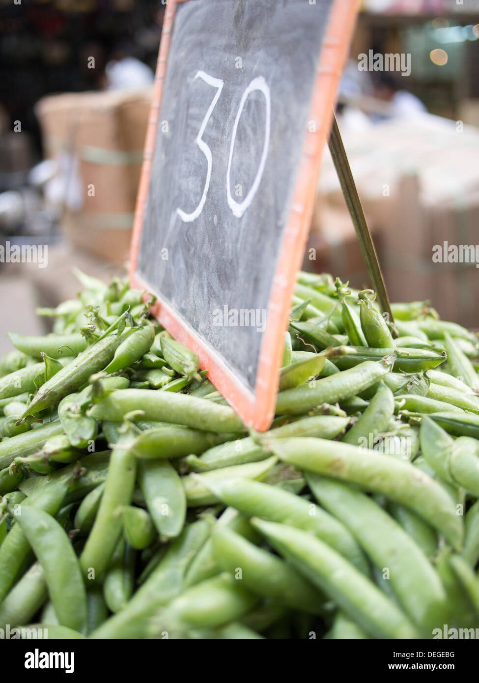 A pile of beans are marked for sale in Bangalore, Karnataka, India ...