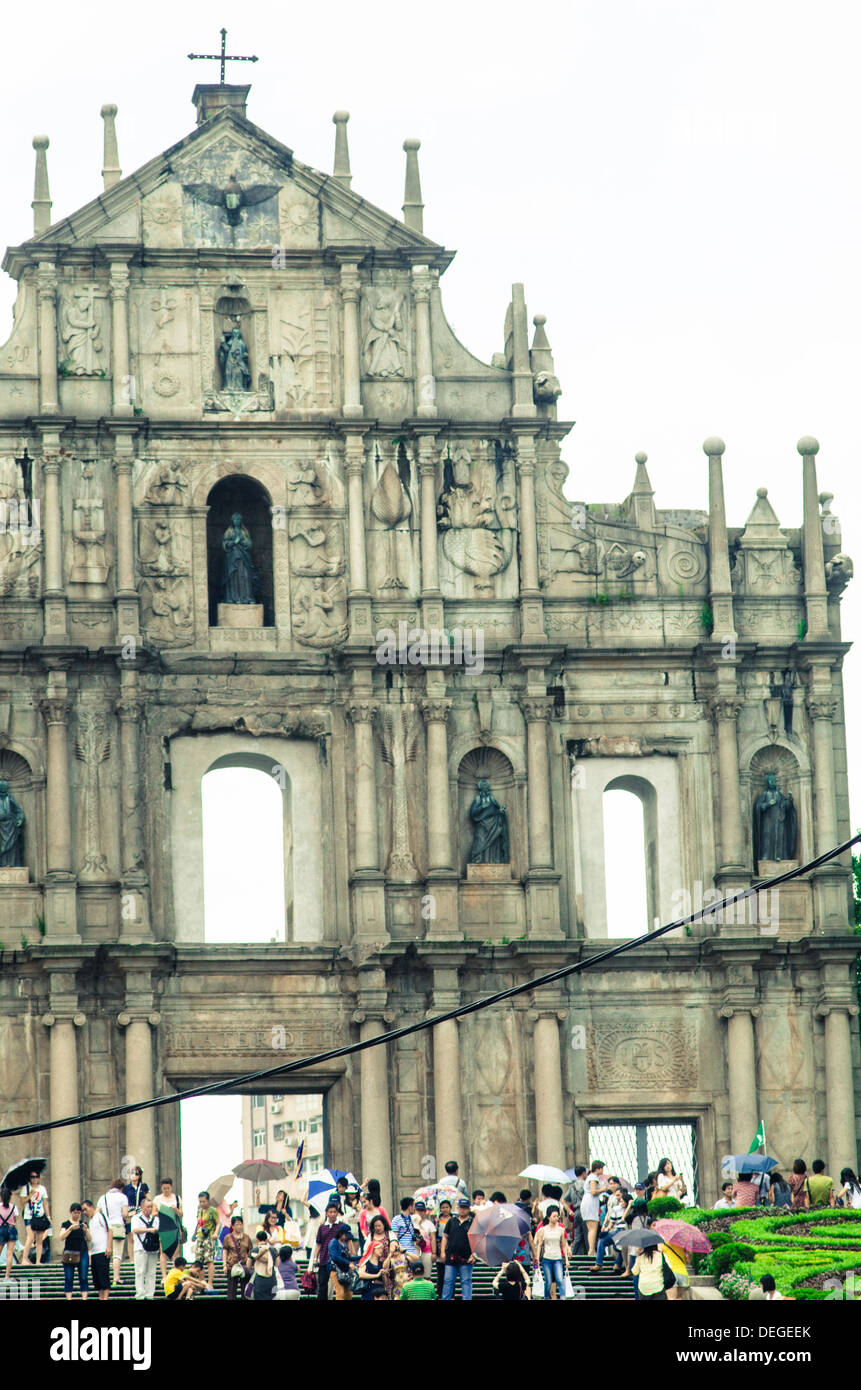 One of the famous landmark in asia, Macau St Paul Church Ruins, A ...