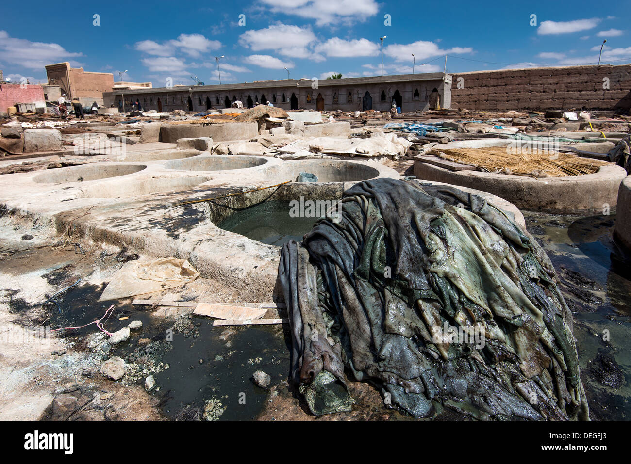 Tannery in Marrakech, Morocco Stock Photo - Alamy