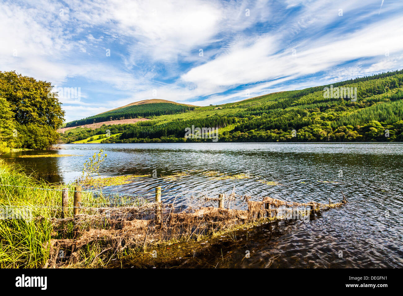 View over the Talybont Reservoir in the Brecon Beacons, Wales, UK Stock ...