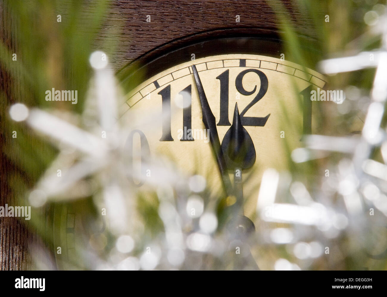 New Year clock Stock Photo - Alamy