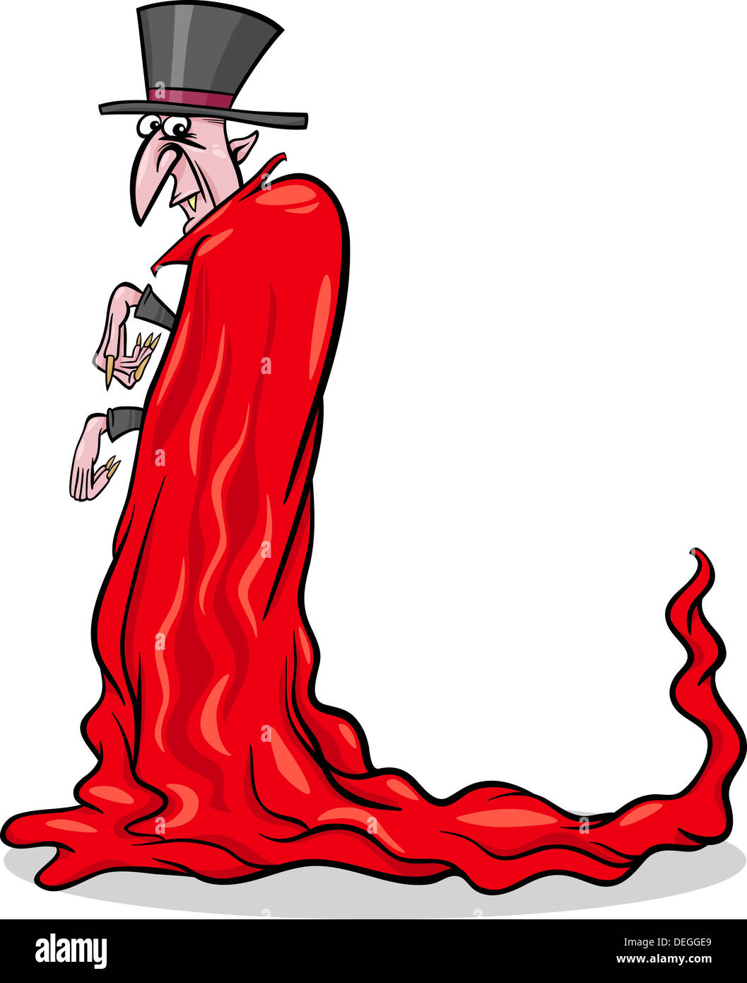 Cartoon Illustration of Spooky Halloween Vampire or Count Dracula Stock ...