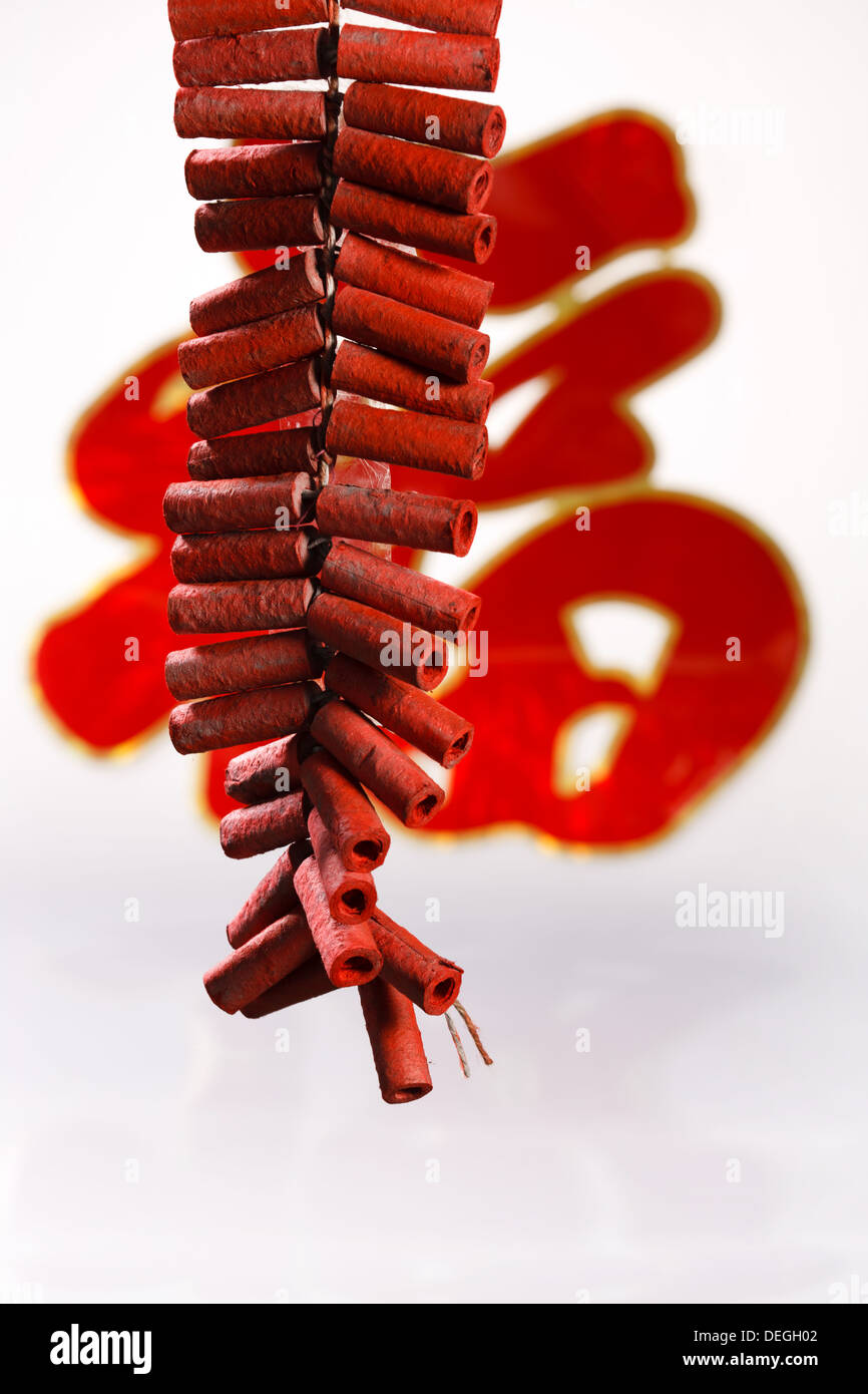 happiness character and firecracker Stock Photo - Alamy