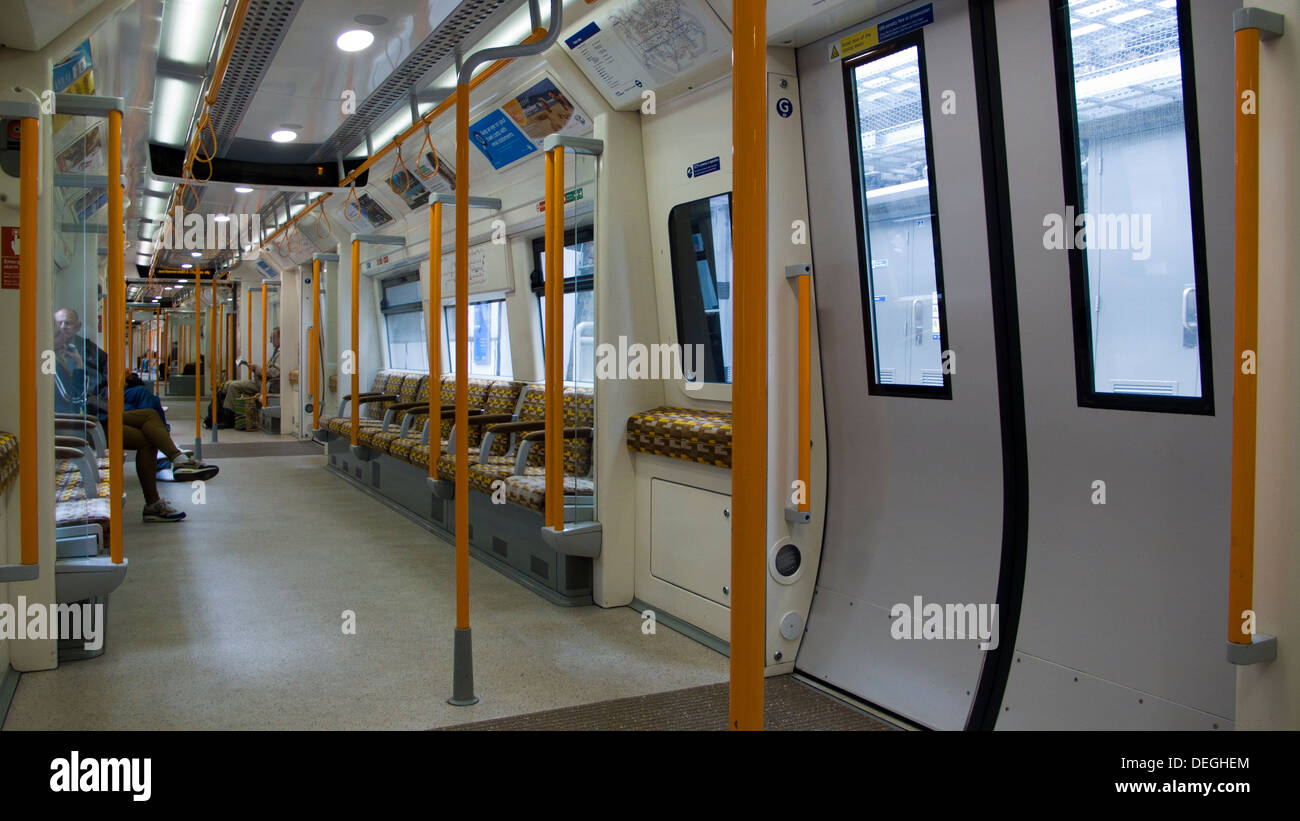 London overground train interior Stock Photo - Alamy
