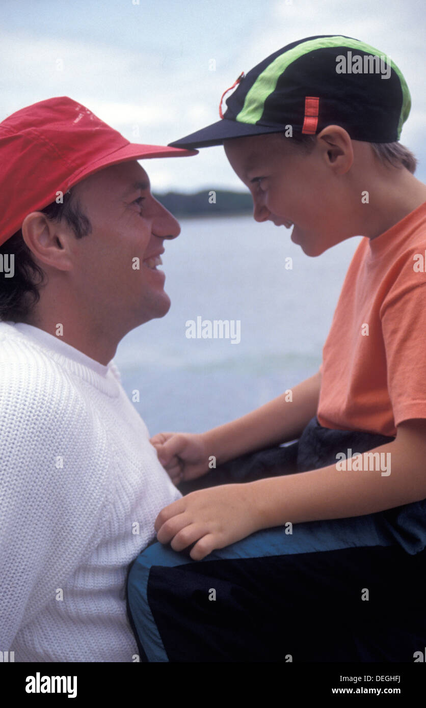 boy and his father face to face Stock Photo - Alamy