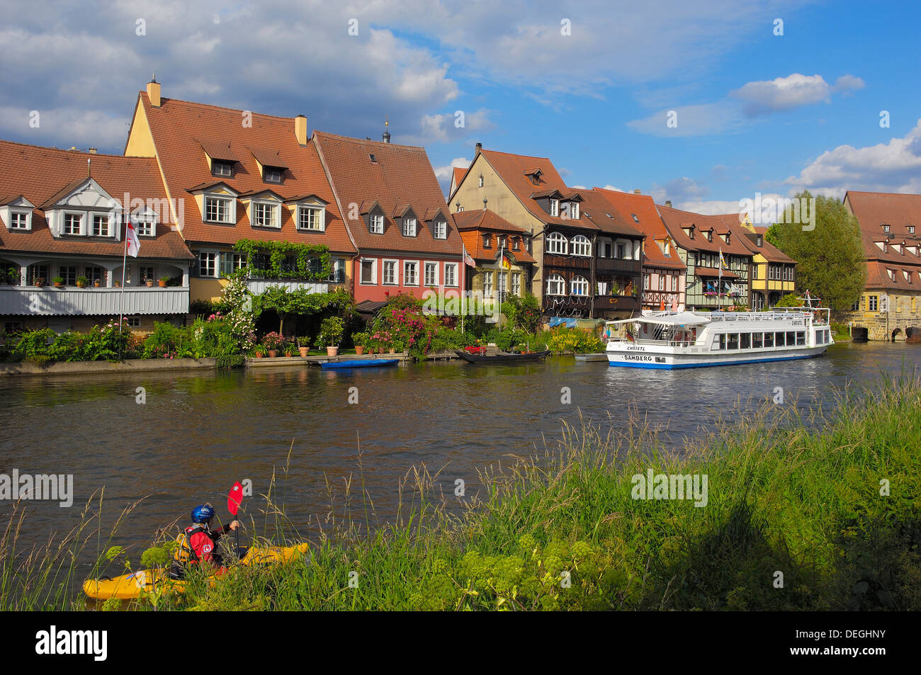 Bamberg, UNESCO World Heritage site, Little Venice , Regnitz river, Old ...