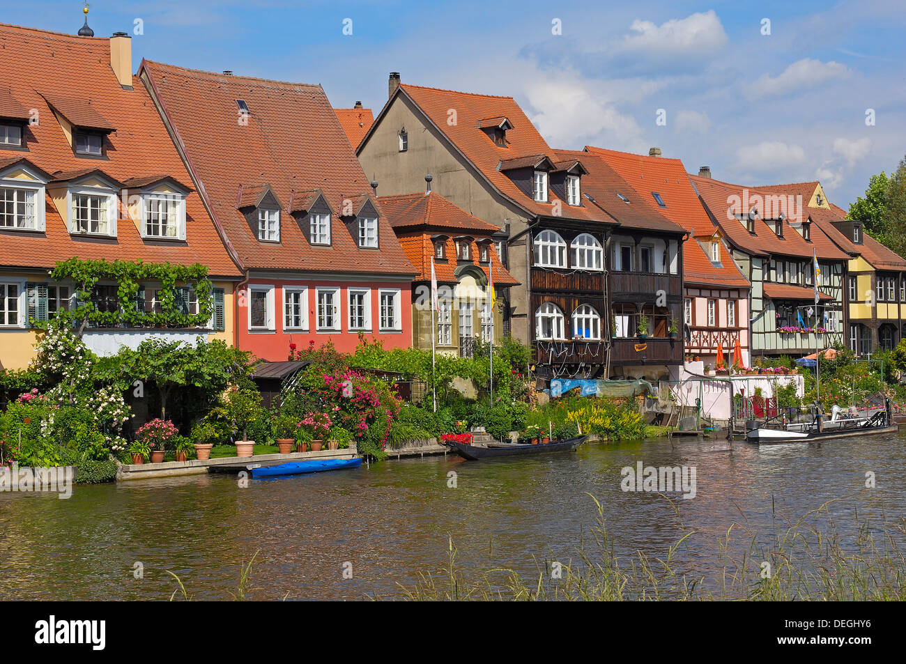 Bamberg, UNESCO World Heritage site, Little Venice , Regnitz river, Old ...