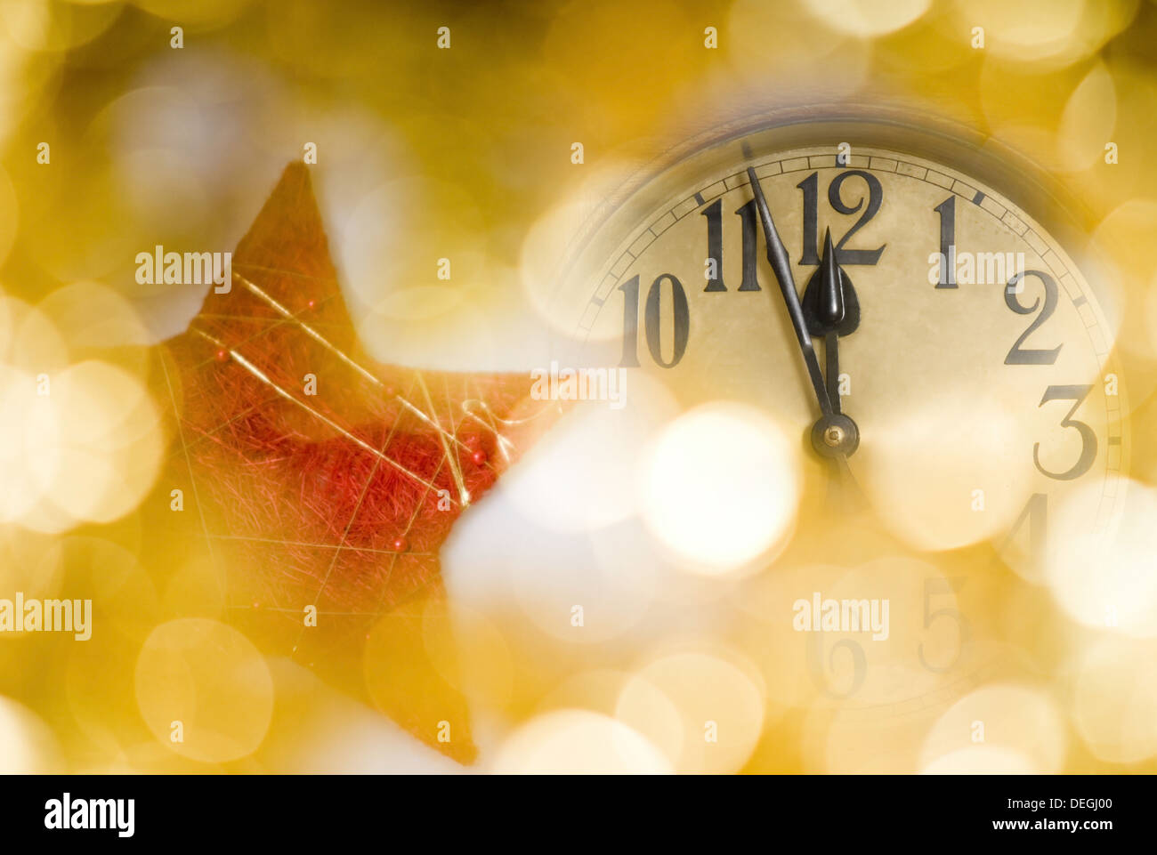 New Year clock Stock Photo - Alamy