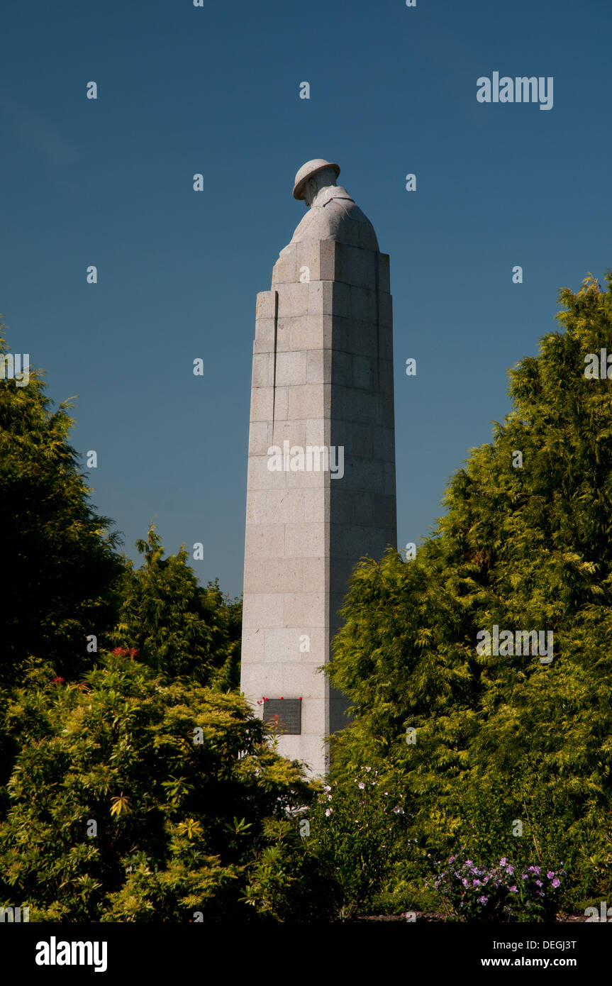 Canadian WWI Memorial at Vancouver Corner, Ypres Salient Stock Photo ...