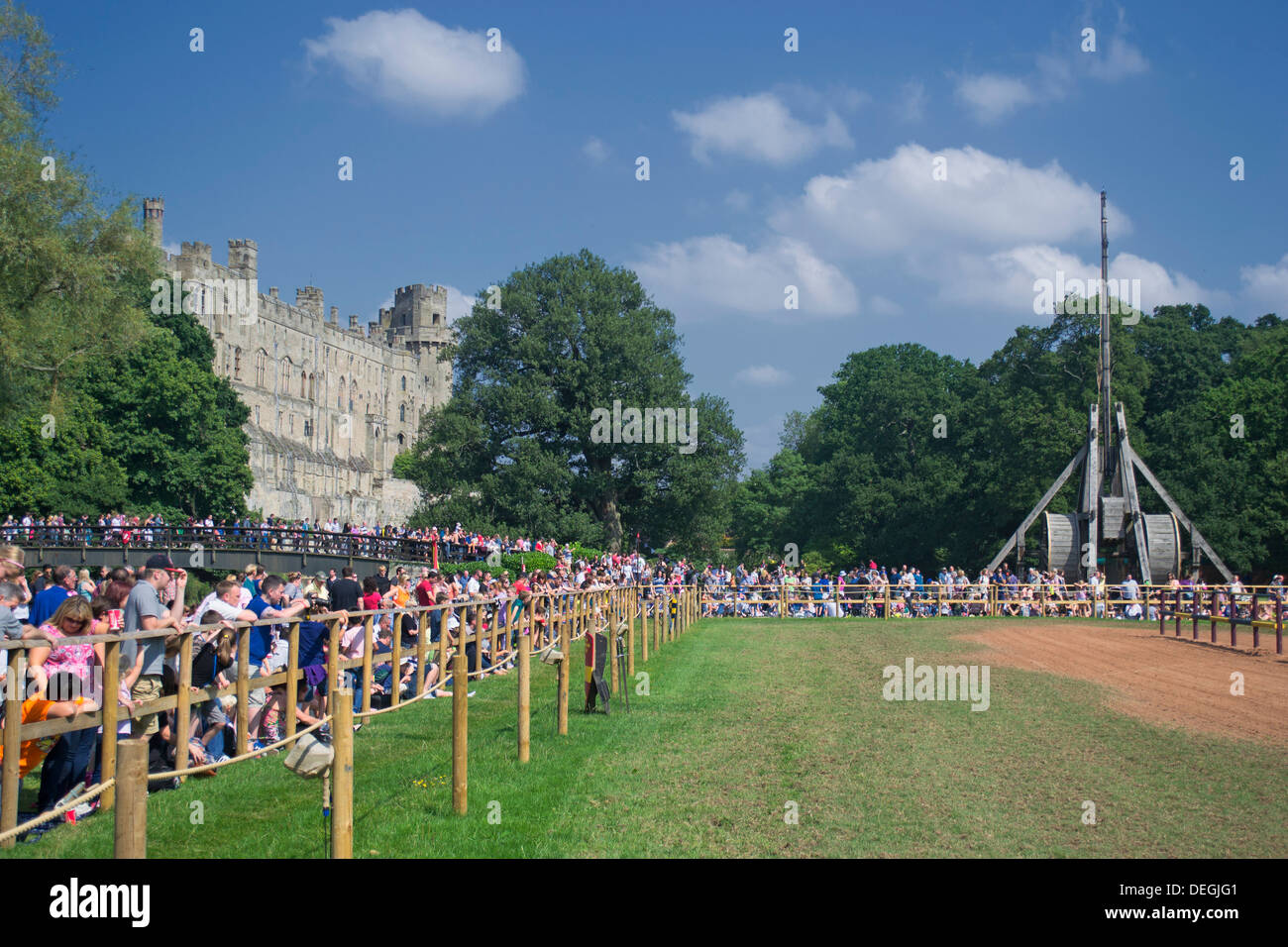 Crowds gather to watch the Jousting Tournament with the Wooden ...