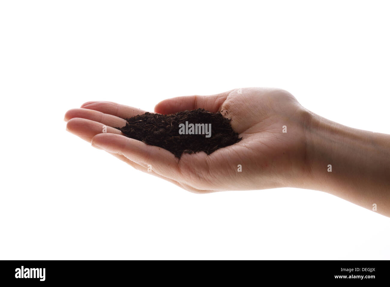 Soil in hands Stock Photo - Alamy